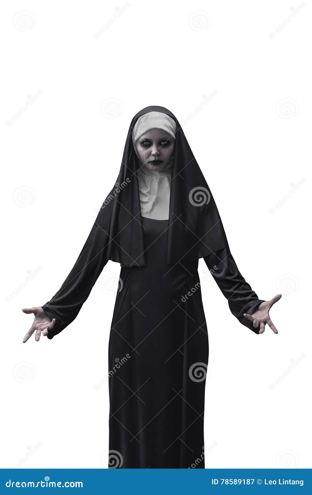Scary Devil Nun stock image. Image of angry, danger, ghost - 78589187