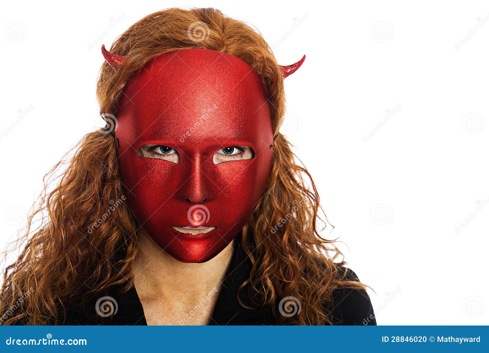 Scary devil woman stock photo. Image of horns, scary - 28846020