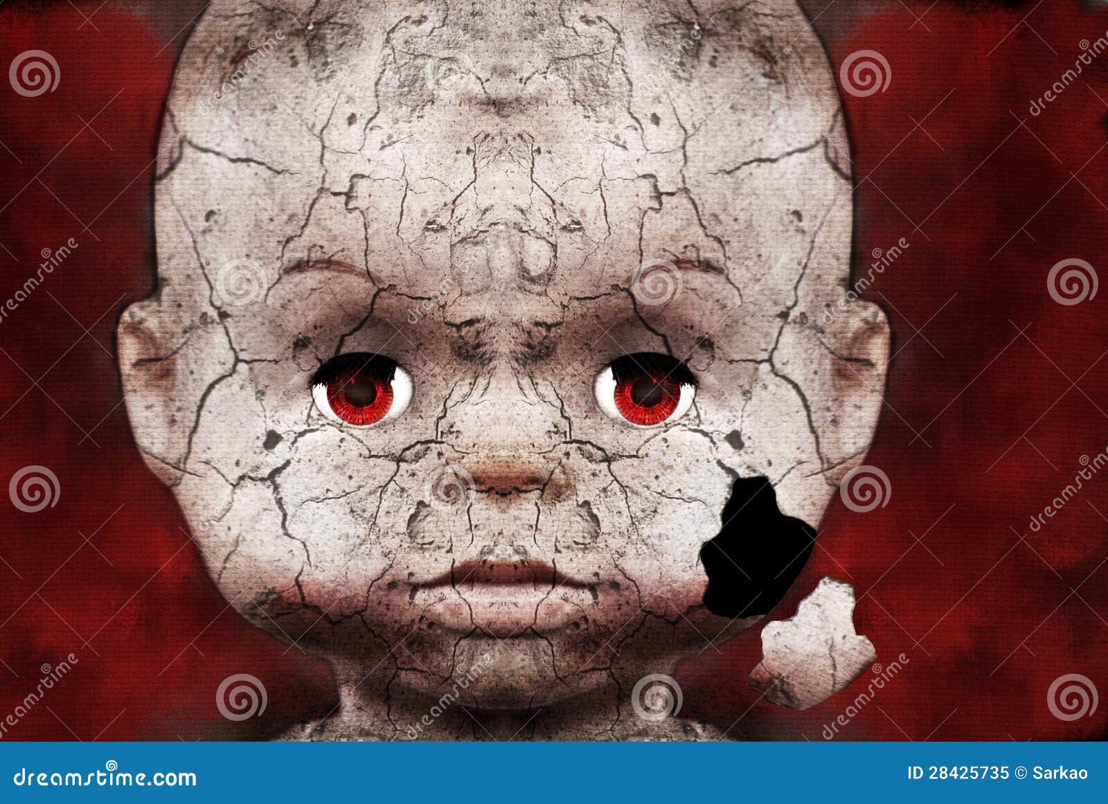 Scary doll stock image. Image of face, eyes, nightmare - 28425735