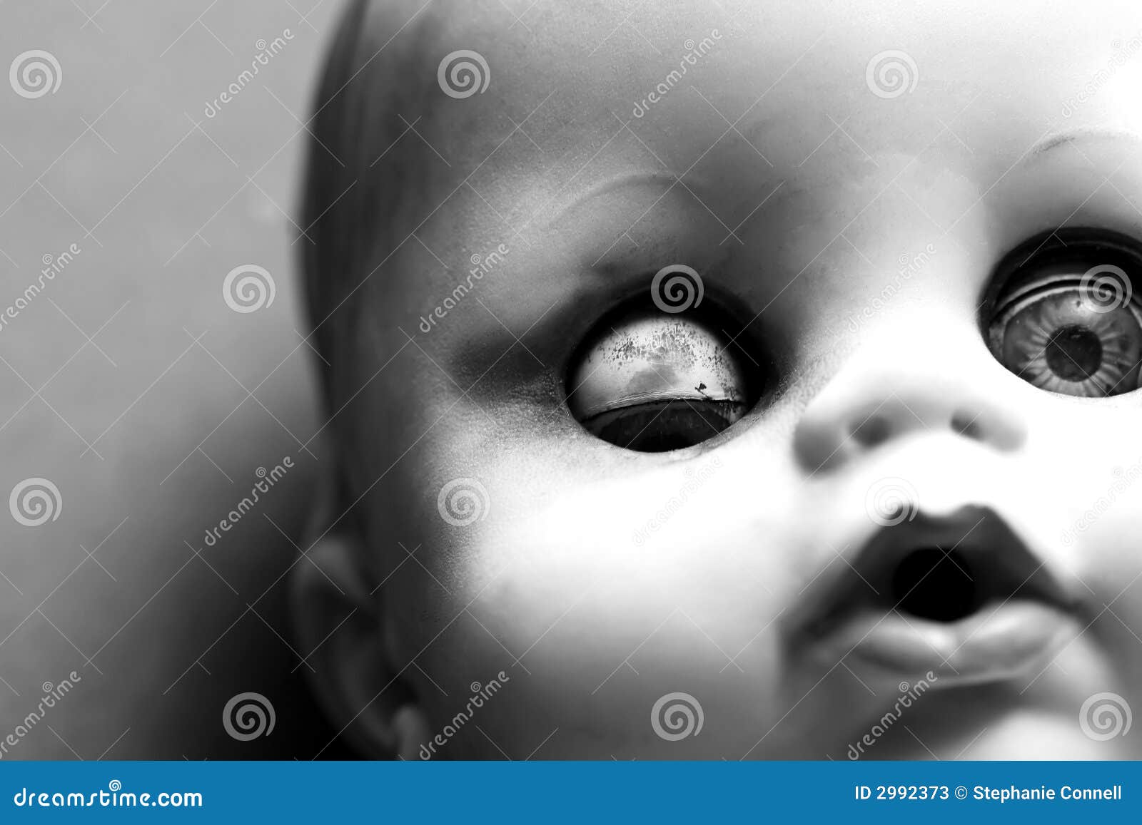 Scary Doll Head On A Ice Cold Water, Horror Royalty-Free Stock Image ...