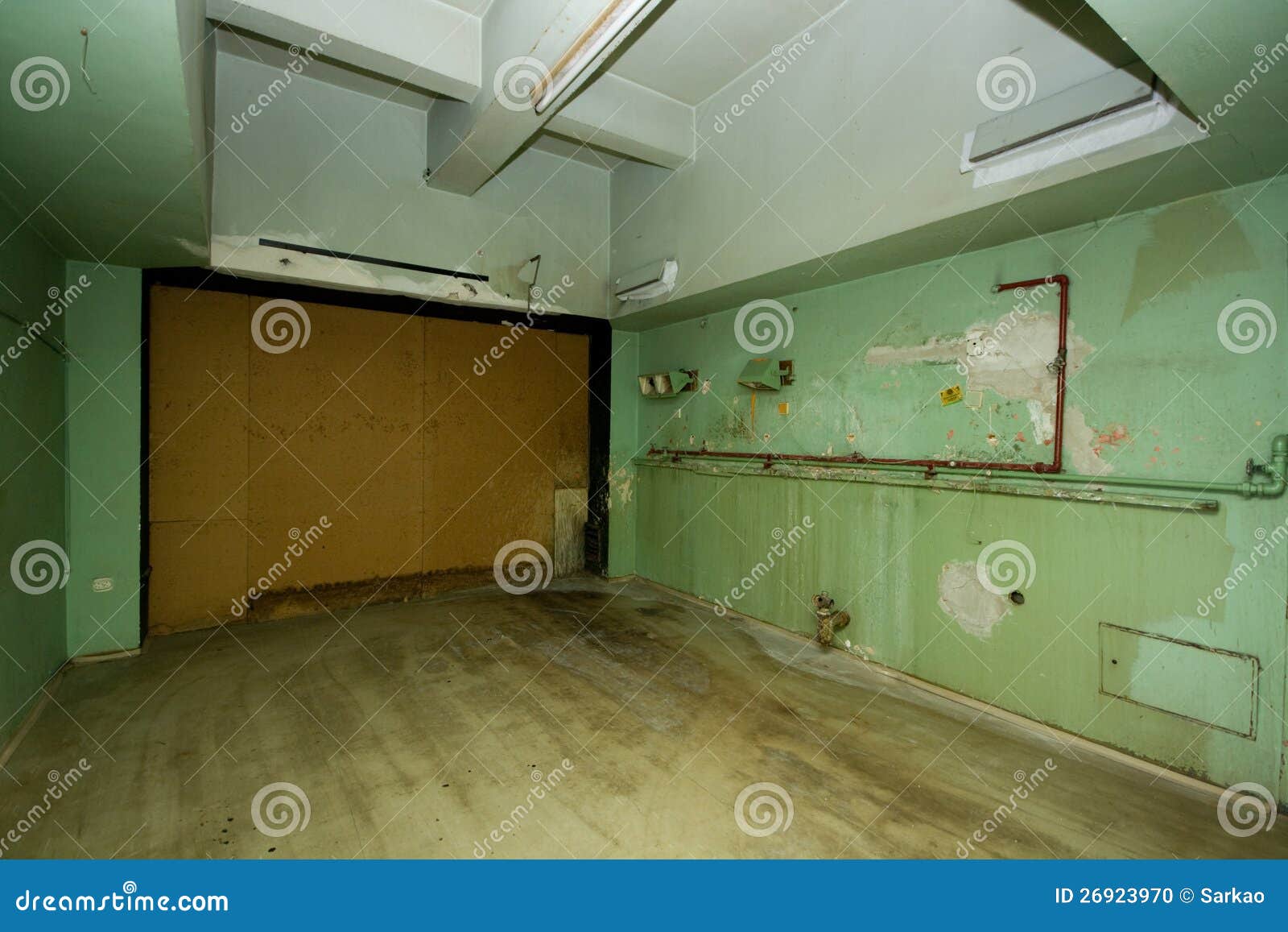 Scary empty room stock photo. Image of green, destroyed - 26923970
