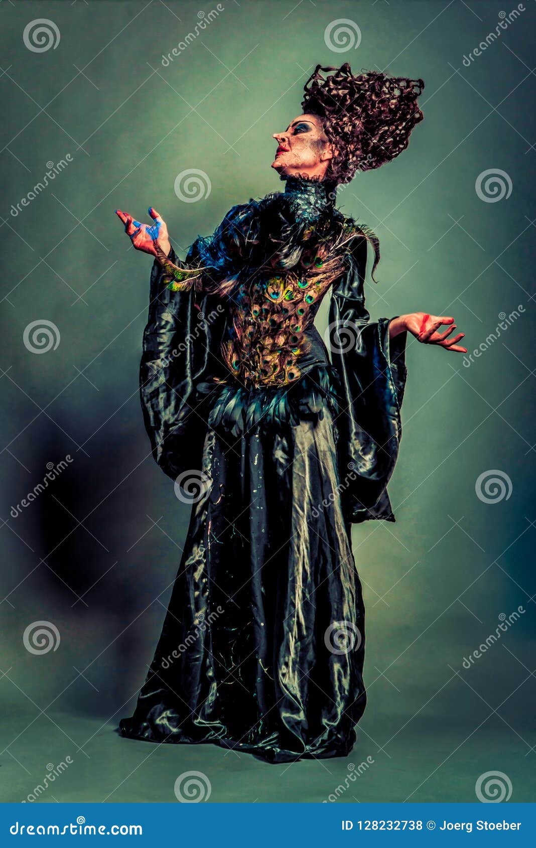 Scary Witch Casting a Spell Stock Photo - Image of cinema, fear: 128232738