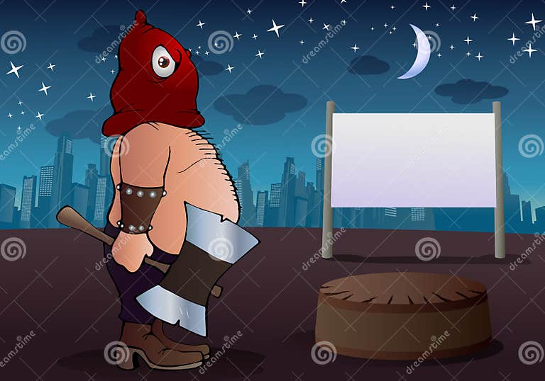 Scary executioner stock illustration. Illustration of human - 28195272