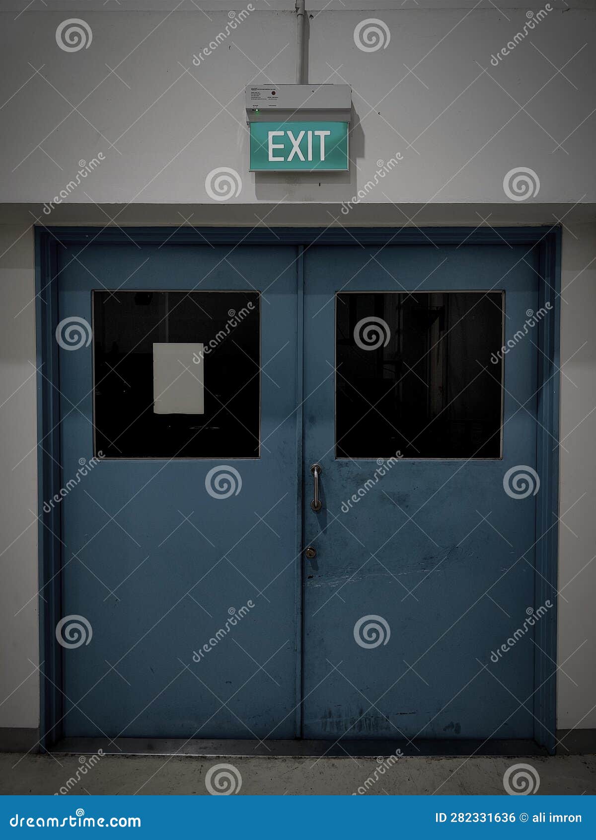 Scary exit stock photo. Image of black, door, white - 282331636