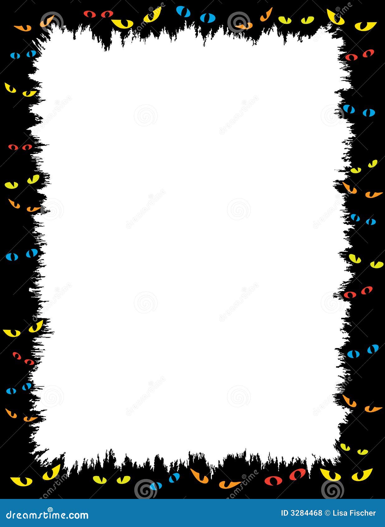 Scary Eyes Border stock vector. Illustration of silhouette - 3284468