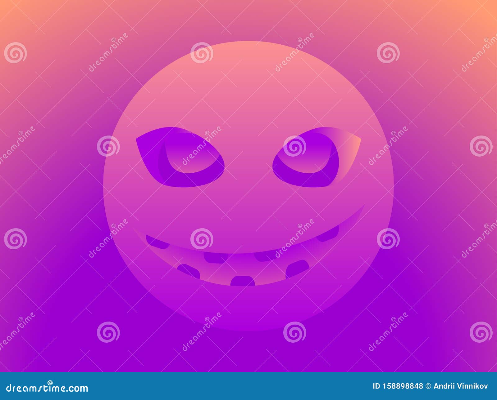 Scary Face. Evil Scary Eyes. Gradient Background. Halloween Element for ...