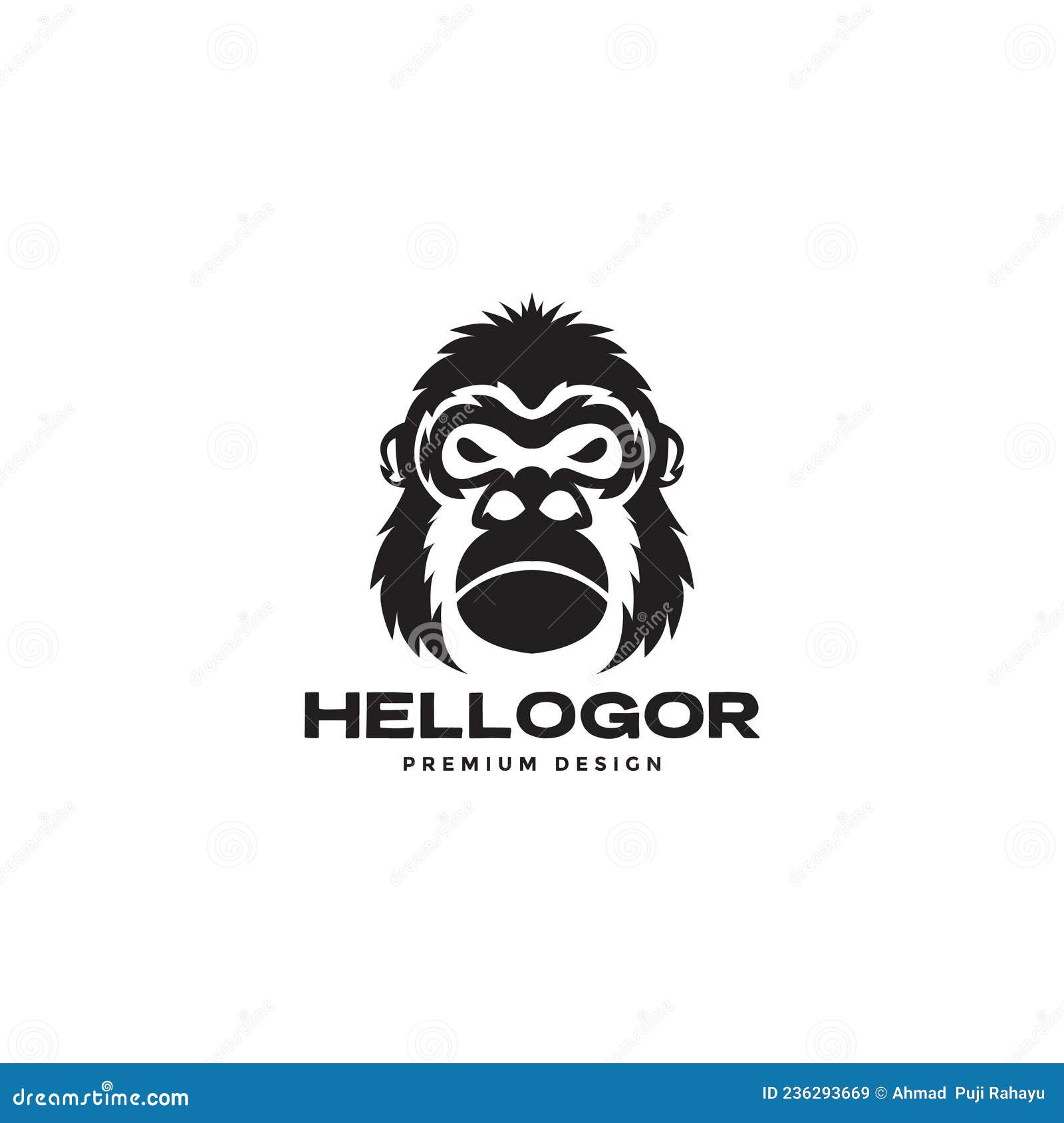 Scary Face Gorilla Logo Symbol Icon Vector Graphic Design Illustration ...