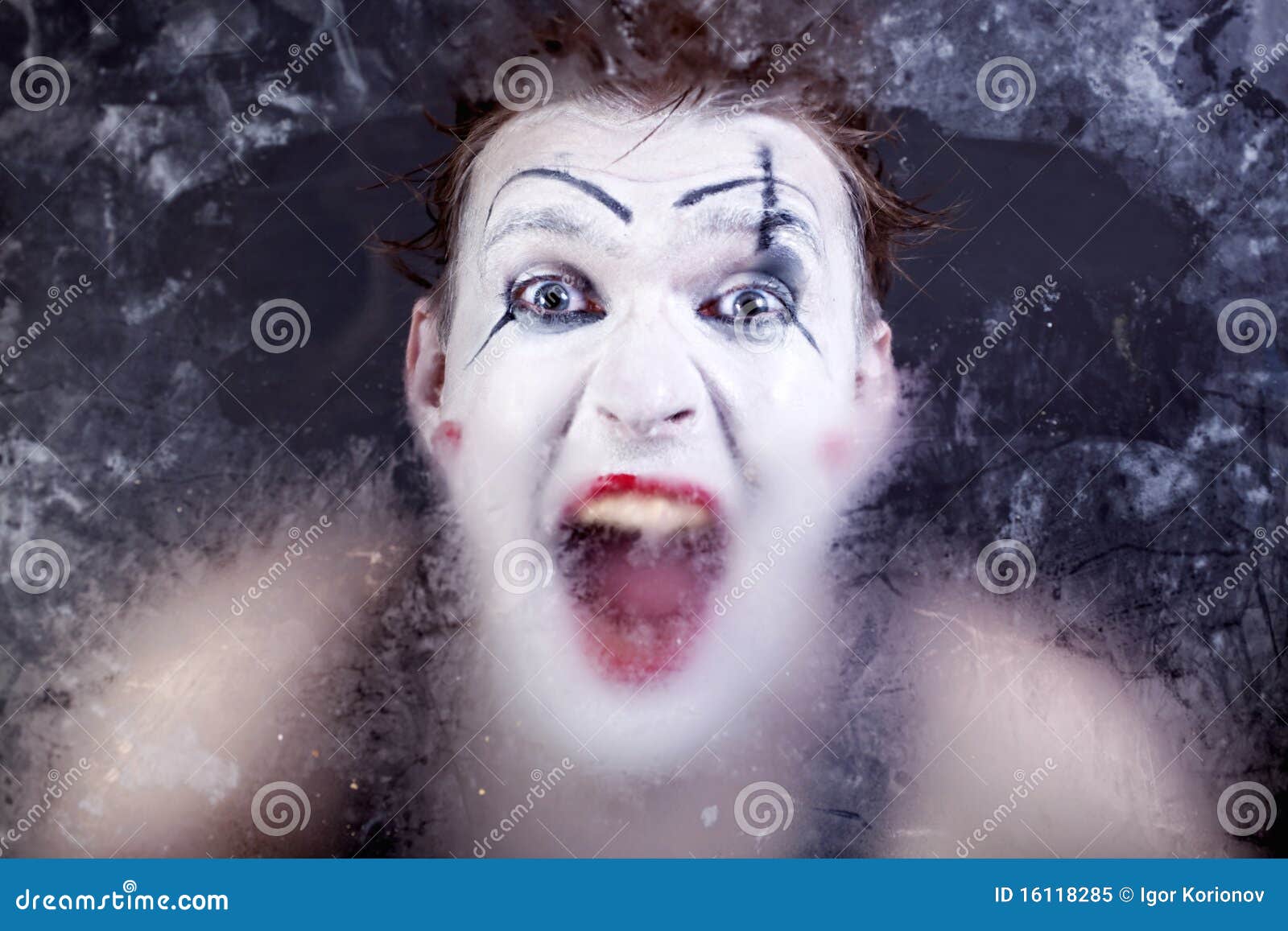 Scary Face Screaming Mime Royalty-Free Stock Photography ...