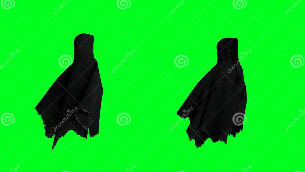 Scary Fear Ghost Animation . 3d Realistic Render. Stock Illustration ...