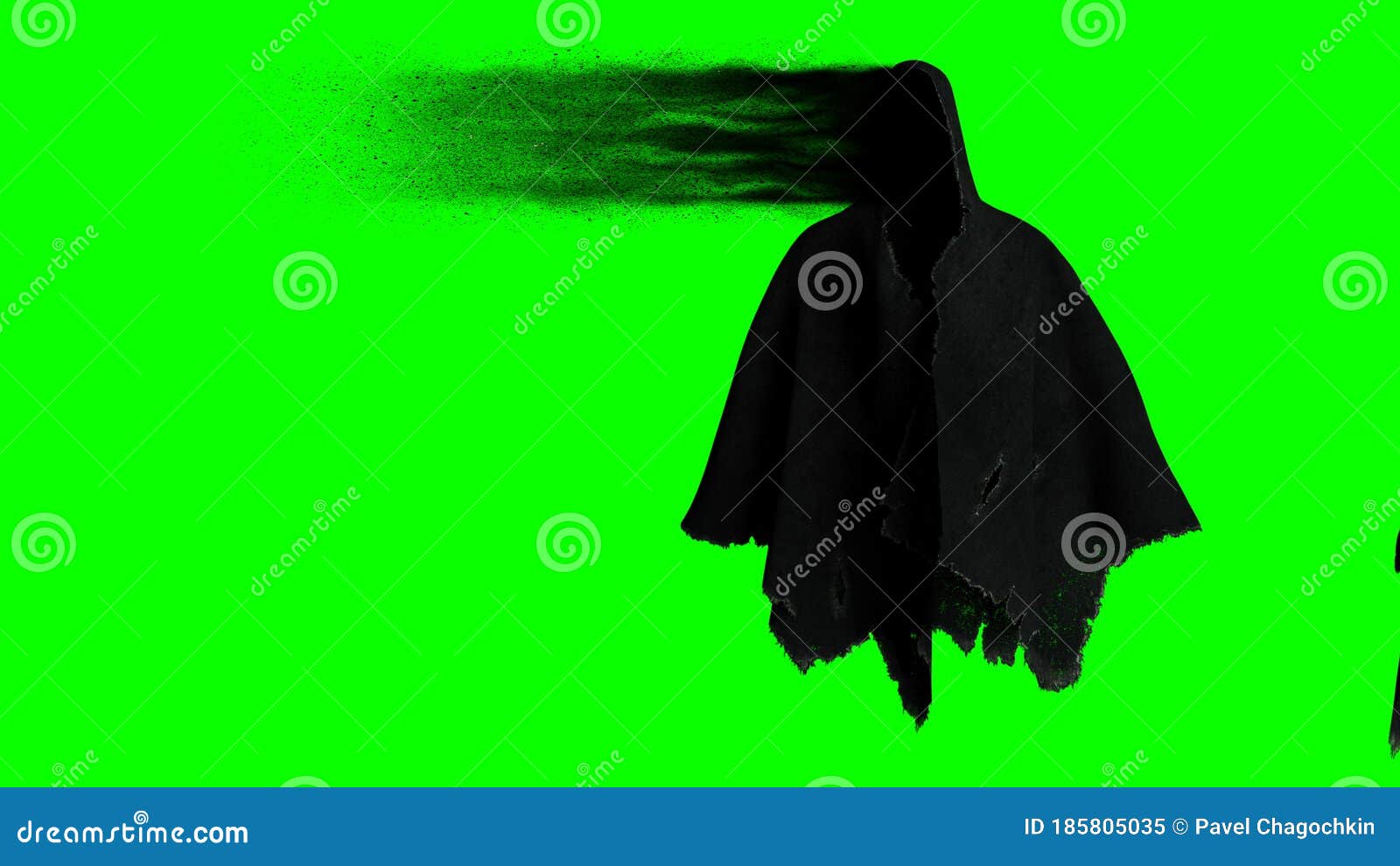 Scary, Fear Ghost with Dark Particles. 3d Rendering. Stock Illustration ...