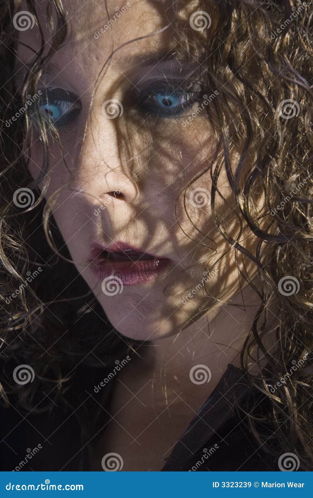 Scary female model stock image. Image of eyes, halloween - 3323239