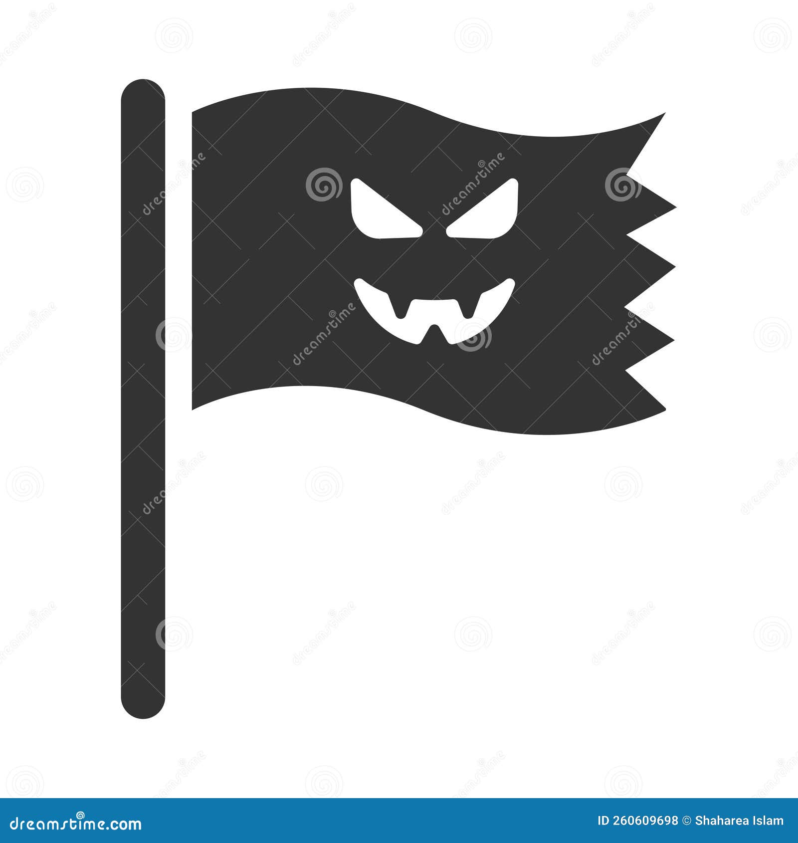 Scary flag icon stock vector. Illustration of death - 260609698