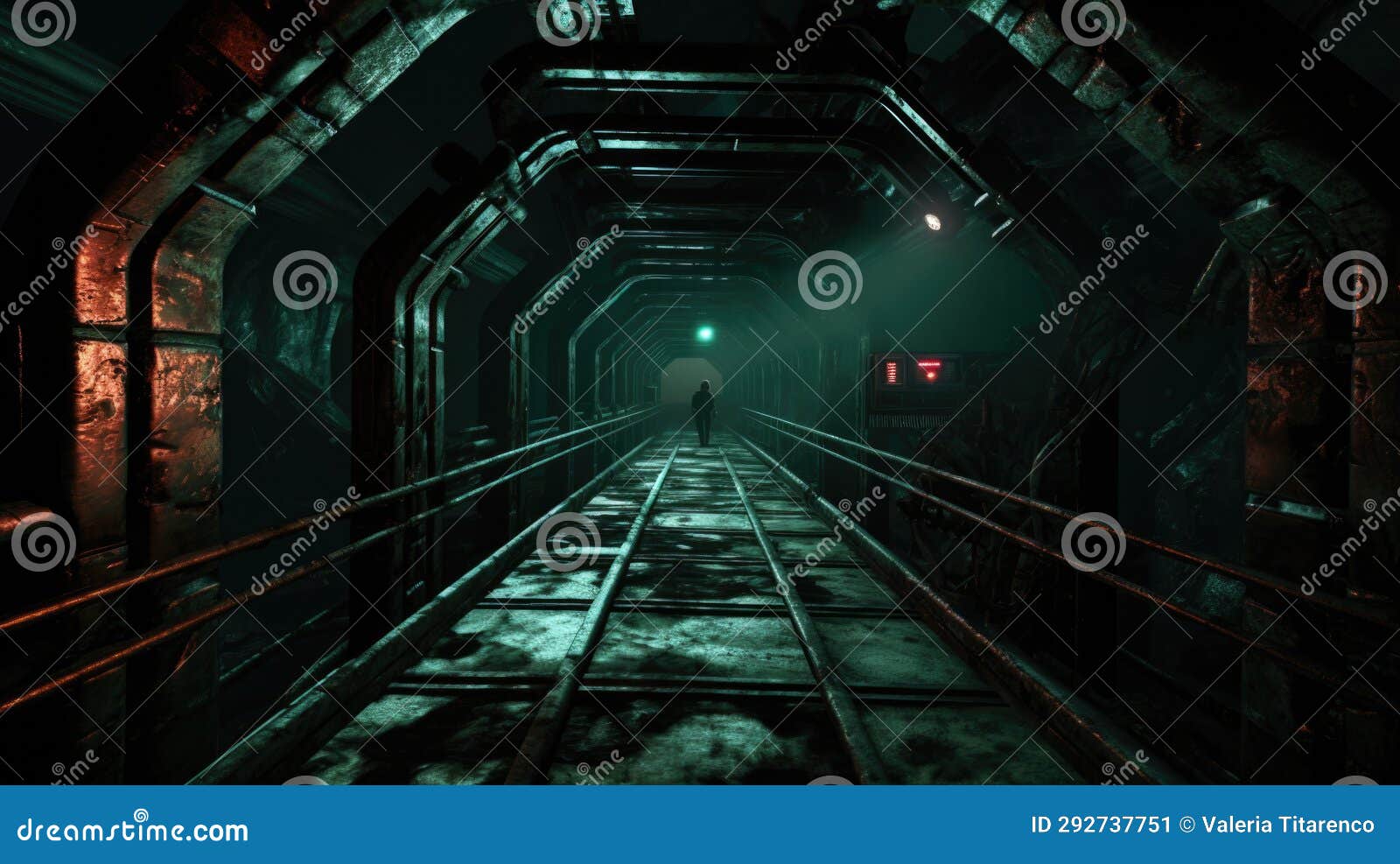 Scary Game, Computer Gameplay, Screen Tunnel Stock Illustration ...