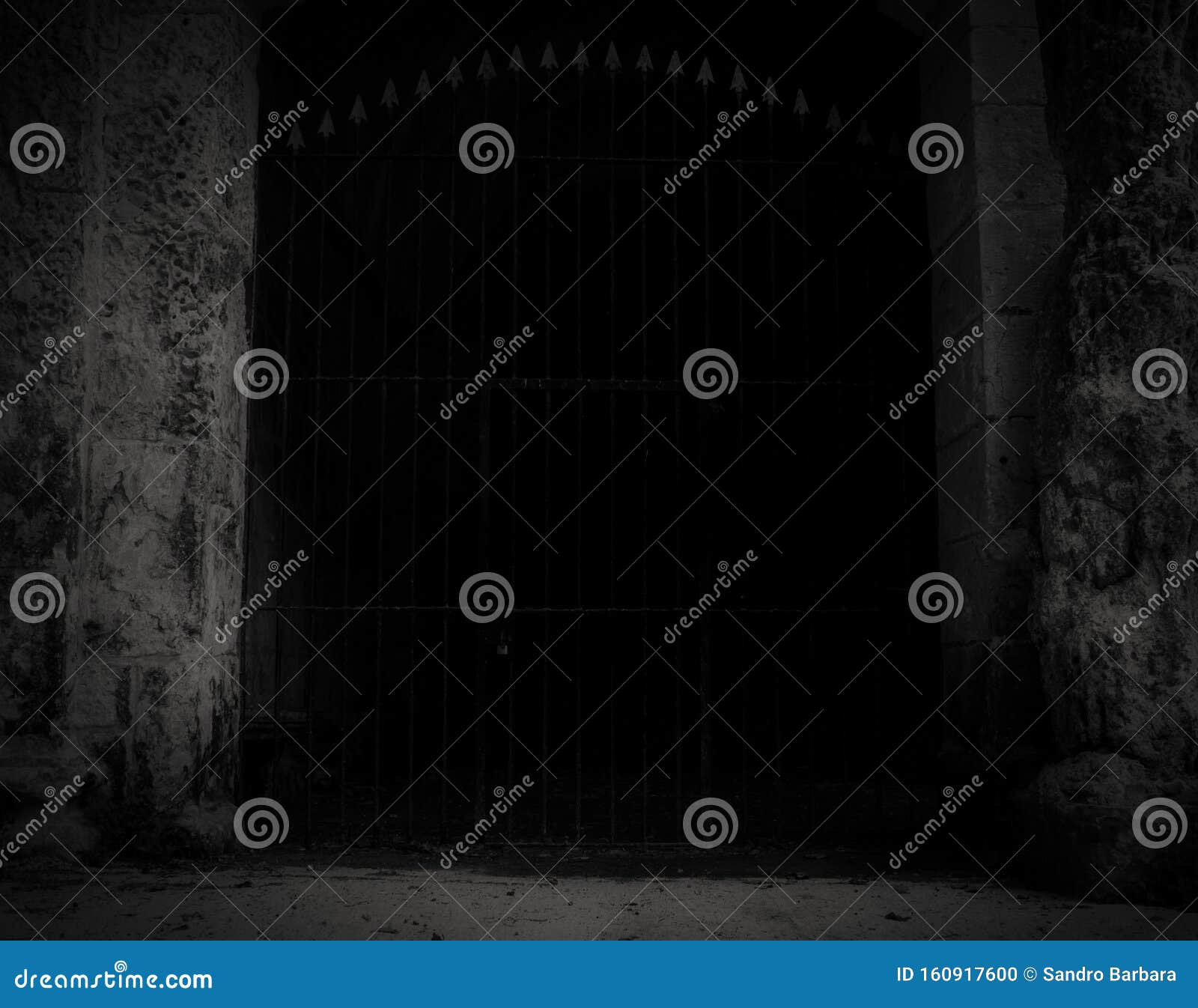 The Scary Gate in Front of the Unknown Stock Photo - Image of europe ...