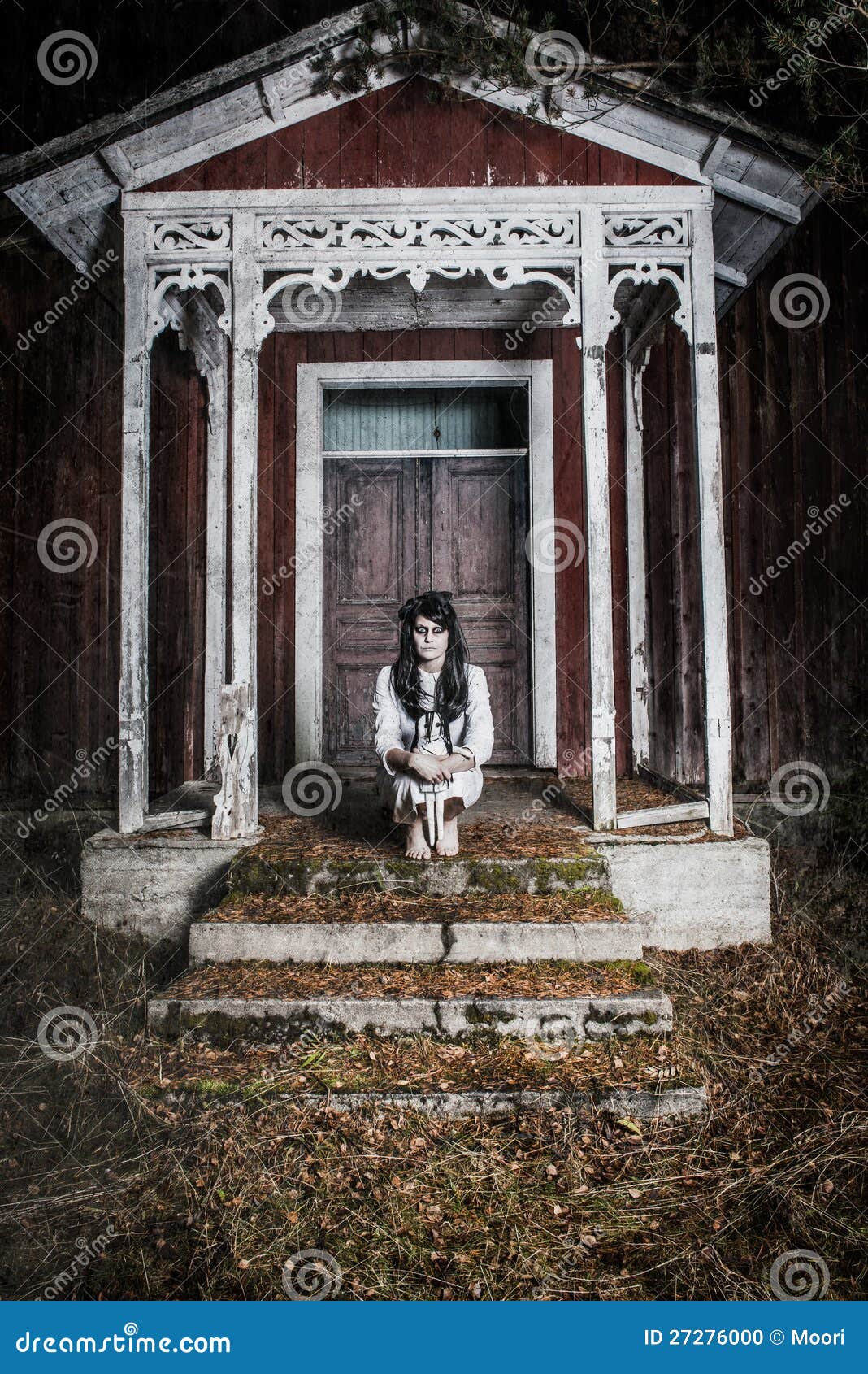 A scary ghost girl stock photo. Image of scary, nightmare - 27276000