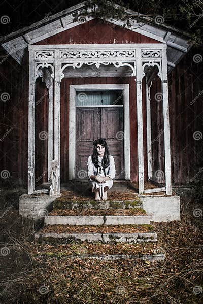 A scary ghost girl stock photo. Image of scary, nightmare - 27276000