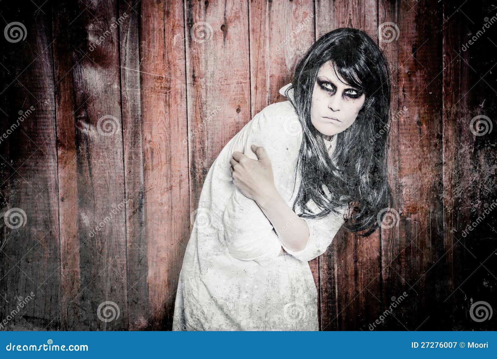 A scary ghost girl stock image. Image of model, gaze - 27276007