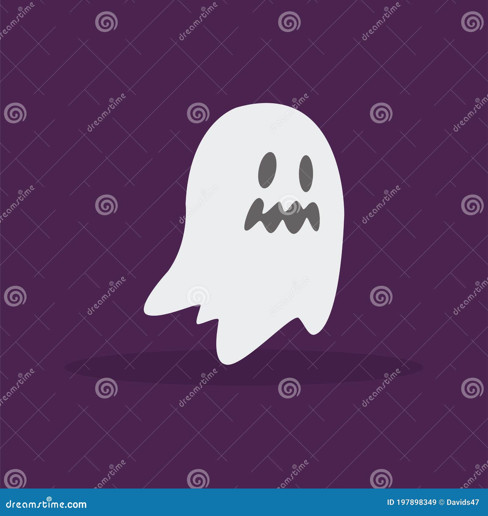 Scary ghost icon stock vector. Illustration of vector - 197898349