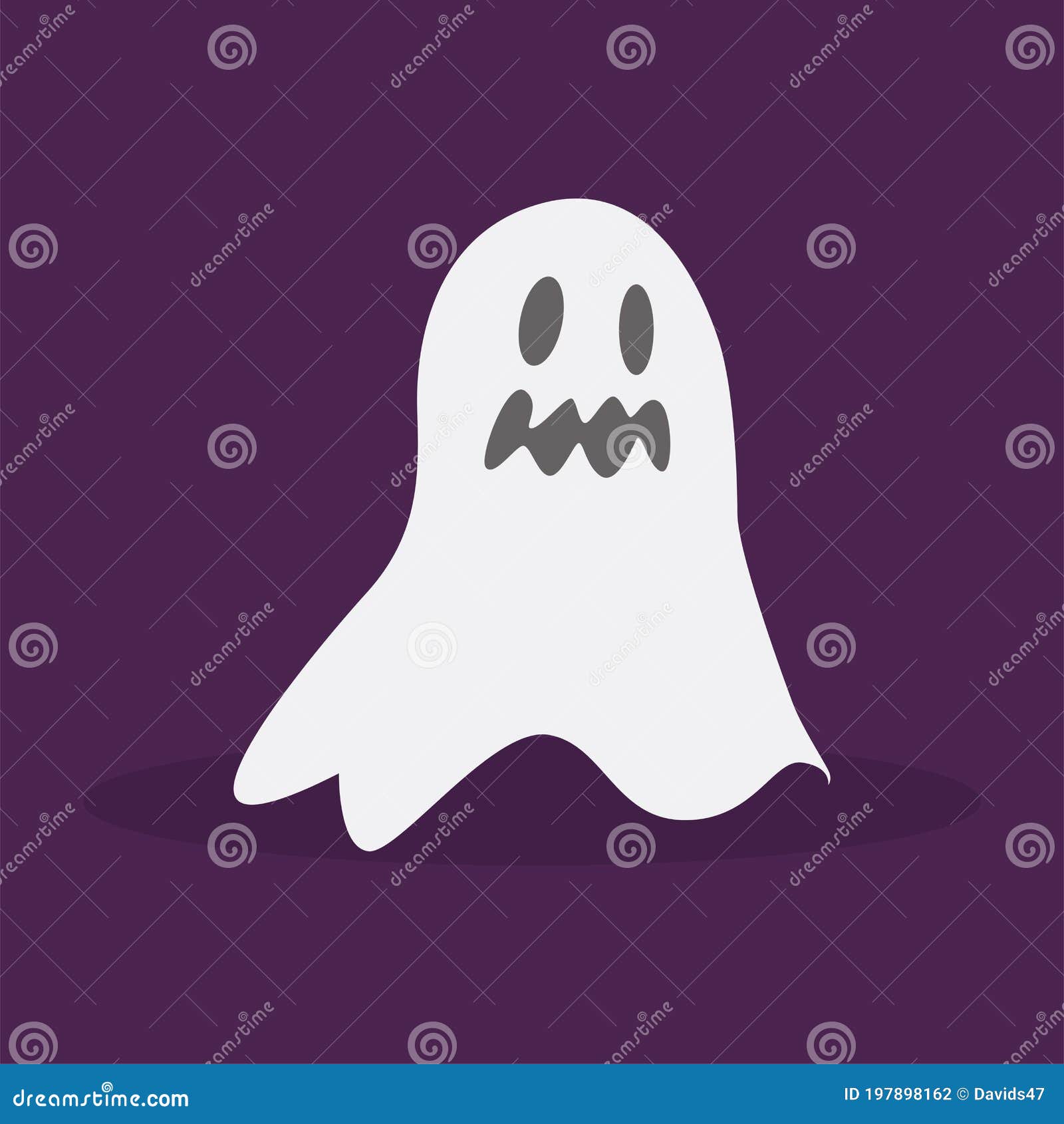 Scary ghost icon stock vector. Illustration of vector - 197898162