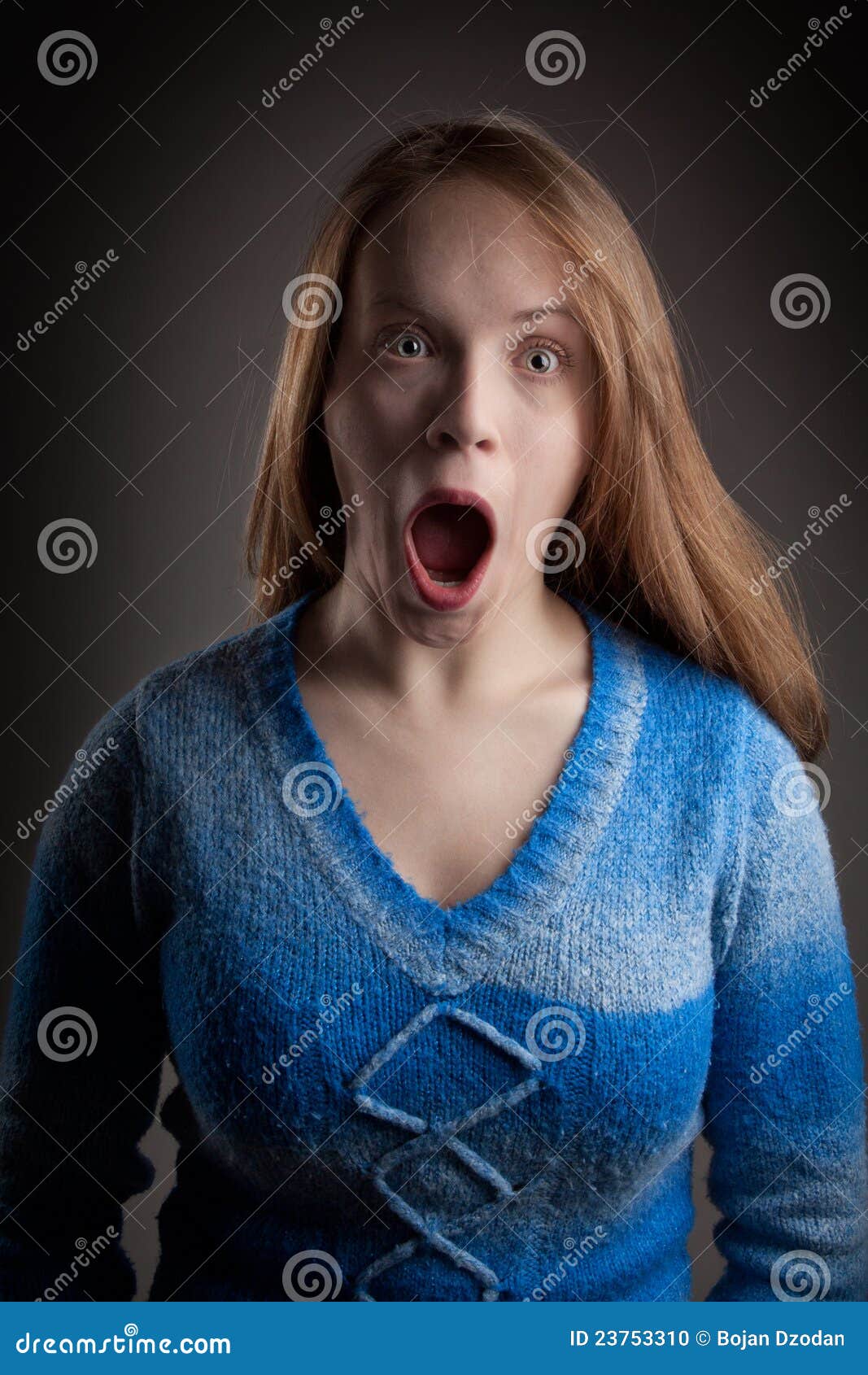 Scary girl portrait stock photo. Image of scream, scary - 23753310