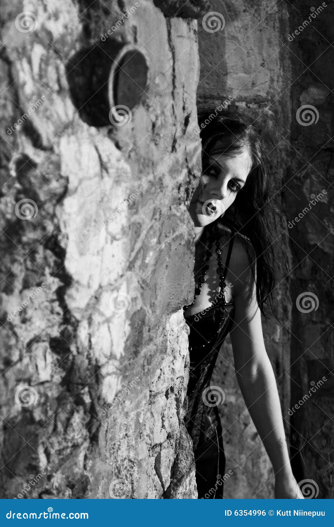Scary Goth Girl Royalty-Free Stock Photography | CartoonDealer.com #6354977