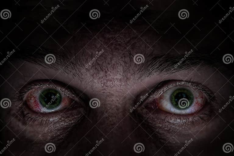 Scary green eyes stock image. Image of concept, dangerous - 10736505