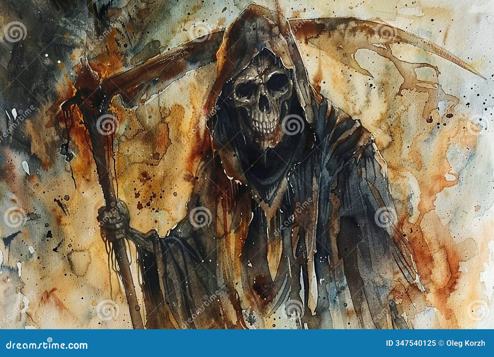 Scary Grim Reaper, Creepy Death Monster Demon Happy Halloween Horror ...