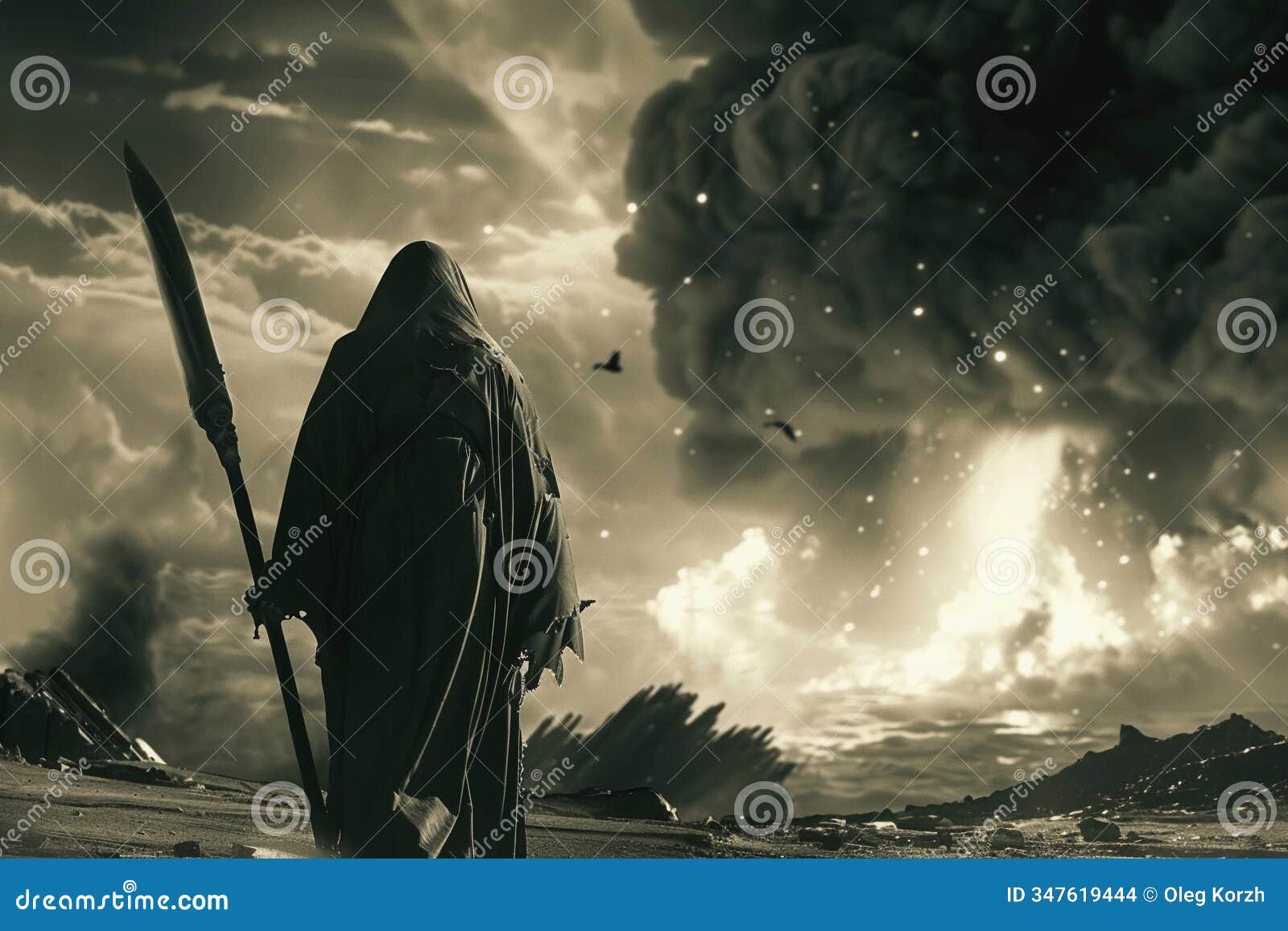 Scary Grim Reaper, Creepy Death Monster Demon Happy Halloween Horror ...