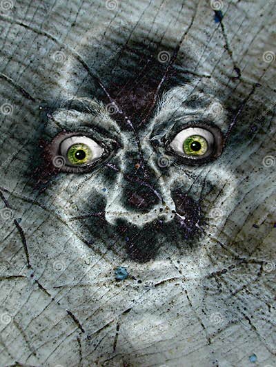 Scary Halloween Ghost Boo Face Stock Illustration - Illustration of ...