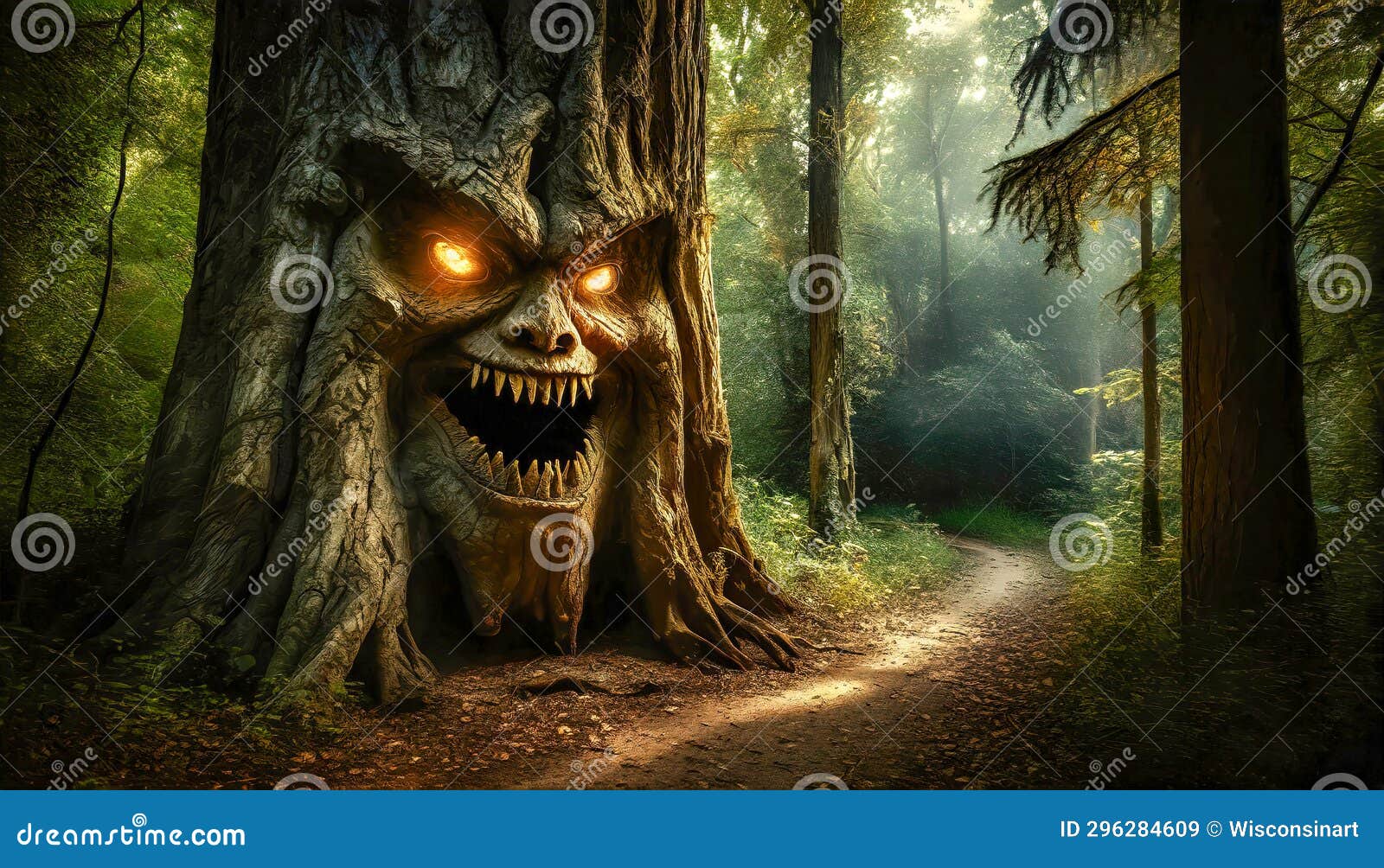 Monster Tree Vector Illustration | CartoonDealer.com #11704074