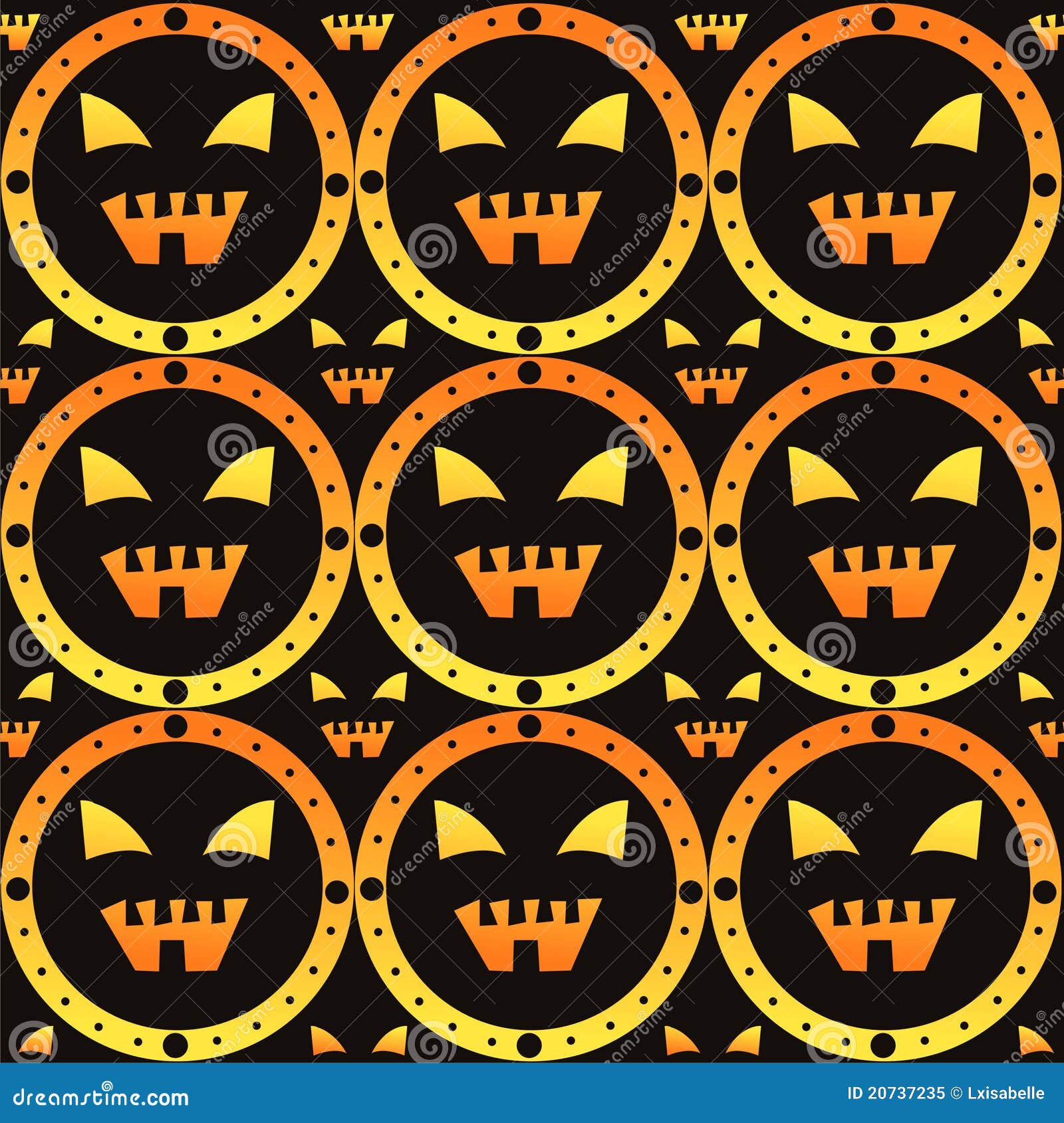 Scary halloween pattern stock vector. Illustration of frame - 20737235