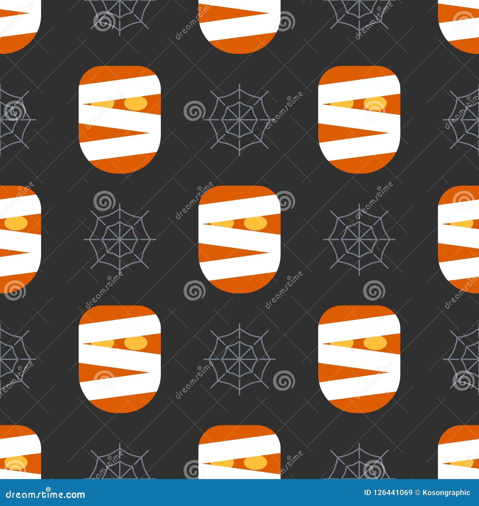 Scary Halloween Seamless Pattern Background. Design for Background ...