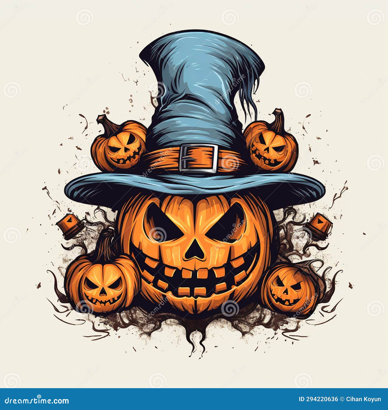 Scary Halloween Skeleton Dancing Stock Illustration - Illustration of ...