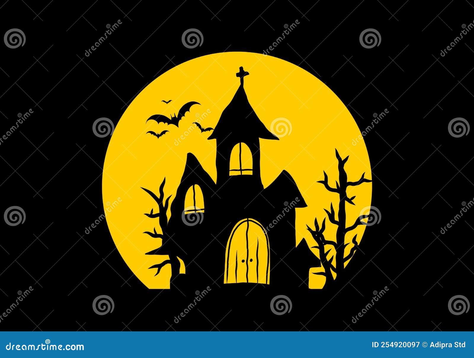 Scary Halloween Stuff Illustration Design Stock Vector - Illustration ...