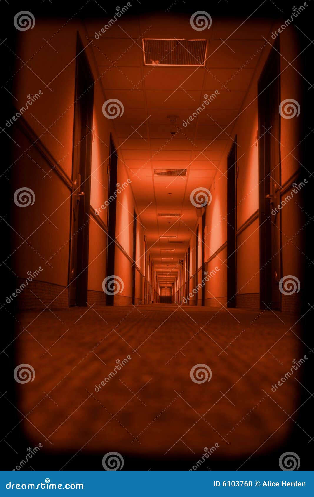 Scary Hallway stock photo. Image of alone, motel, scary - 6103760