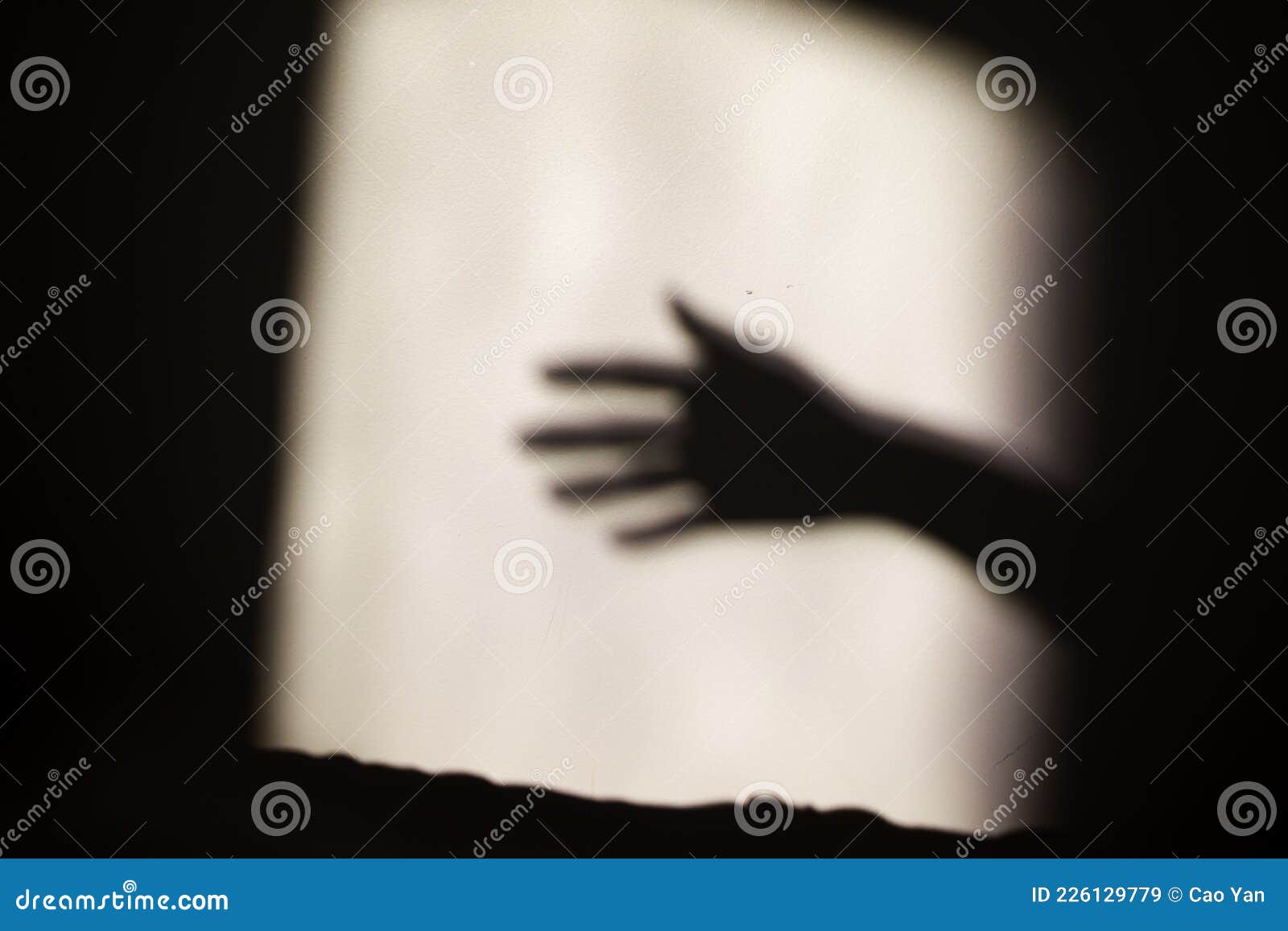 Scary Hand Shadow on Wall. Abstract Background for Halloween. Stock ...