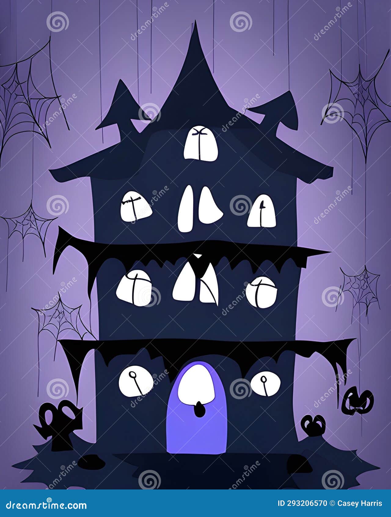 Scary house cartoon stock illustration. Illustration of scary - 293206570