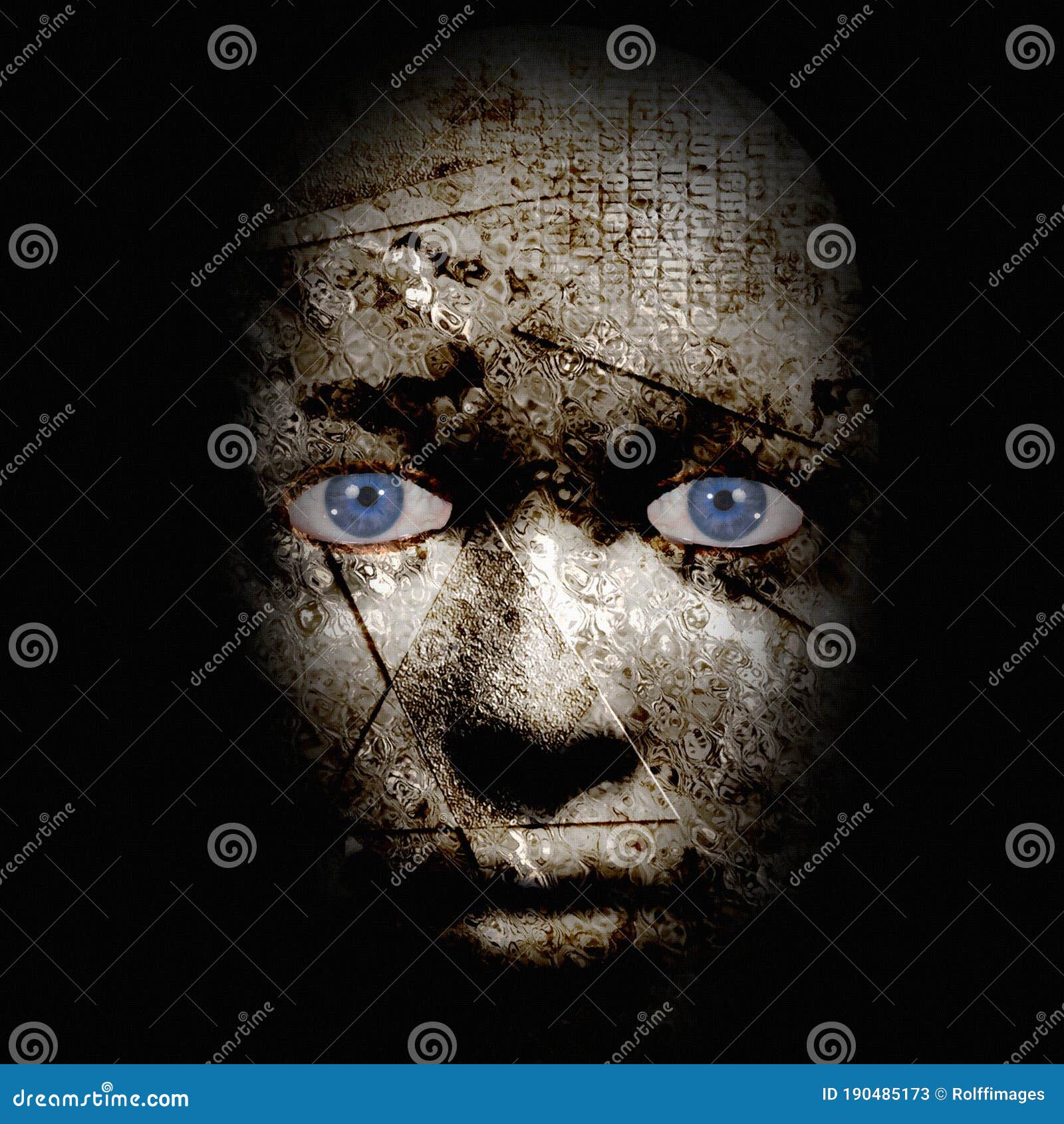 Scary Human Face Royalty-Free Stock Image | CartoonDealer.com #101429746