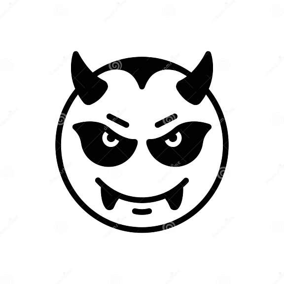 Black Solid Icon for Scary, Intimidating and Eerie Stock Vector ...