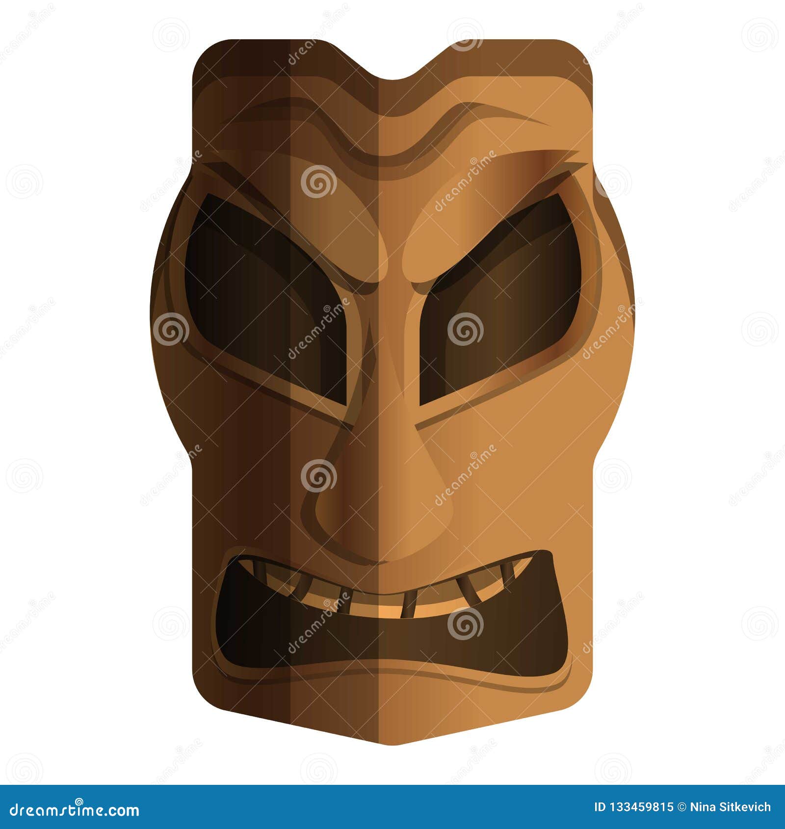 Scary Idol Icon, Cartoon Style Stock Vector - Illustration of ancient ...