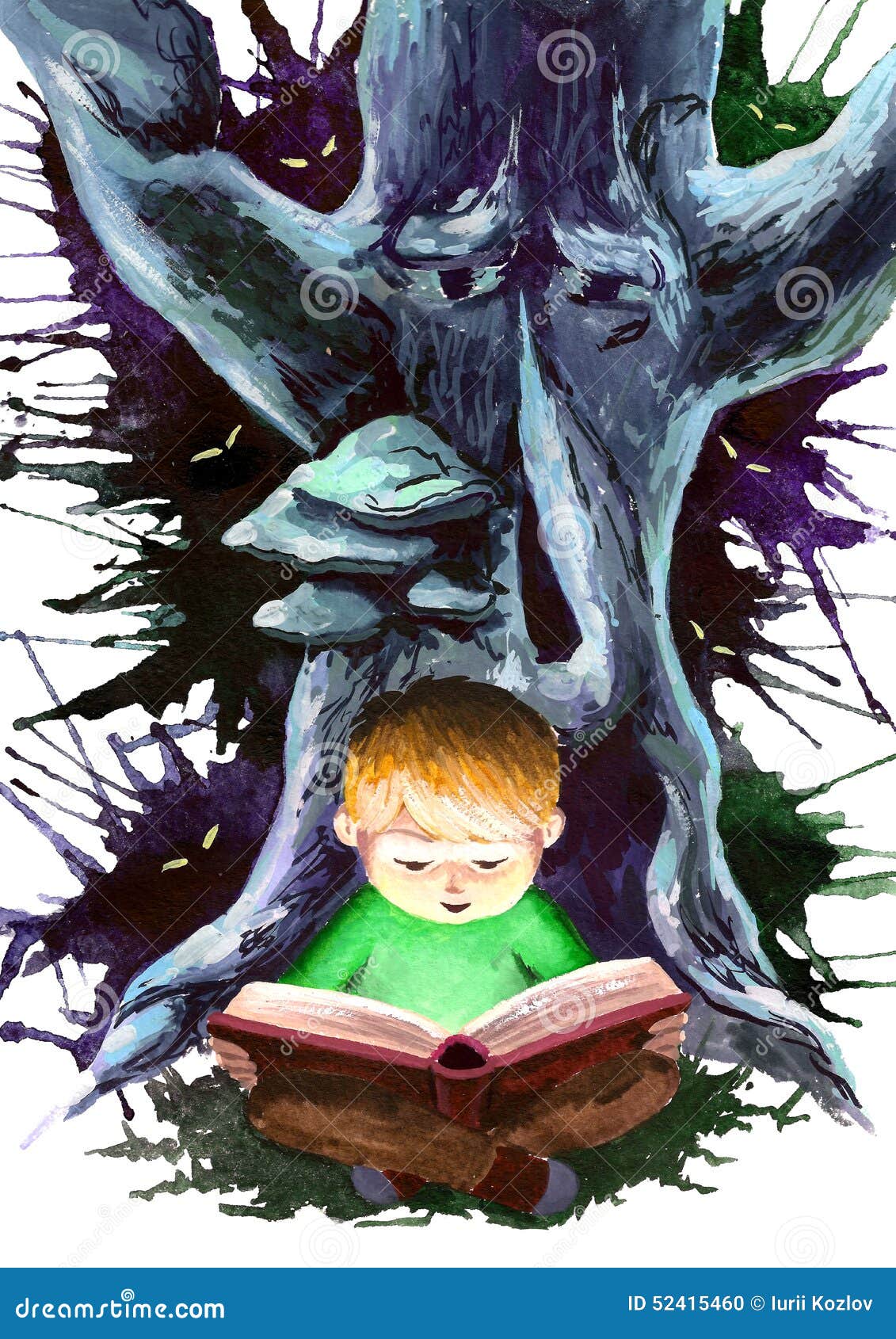 Scary but interesting stock illustration. Illustration of book - 52415460