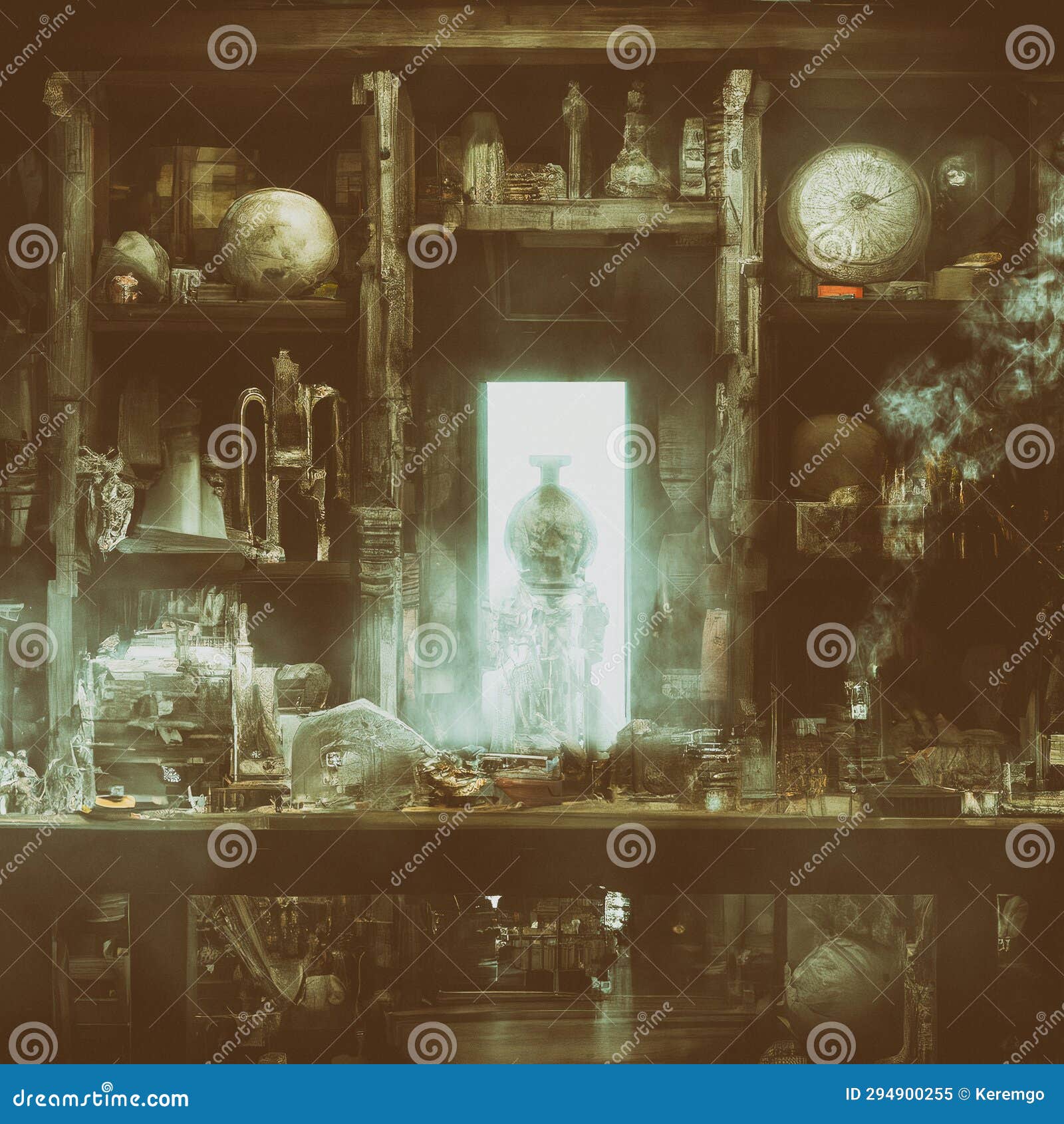 Horror Environment Created with Using Generative Ai Stock Illustration ...