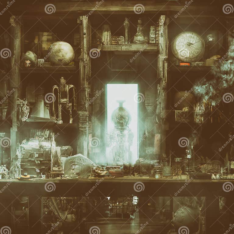 Horror Environment Created with Using Generative Ai Stock Illustration ...