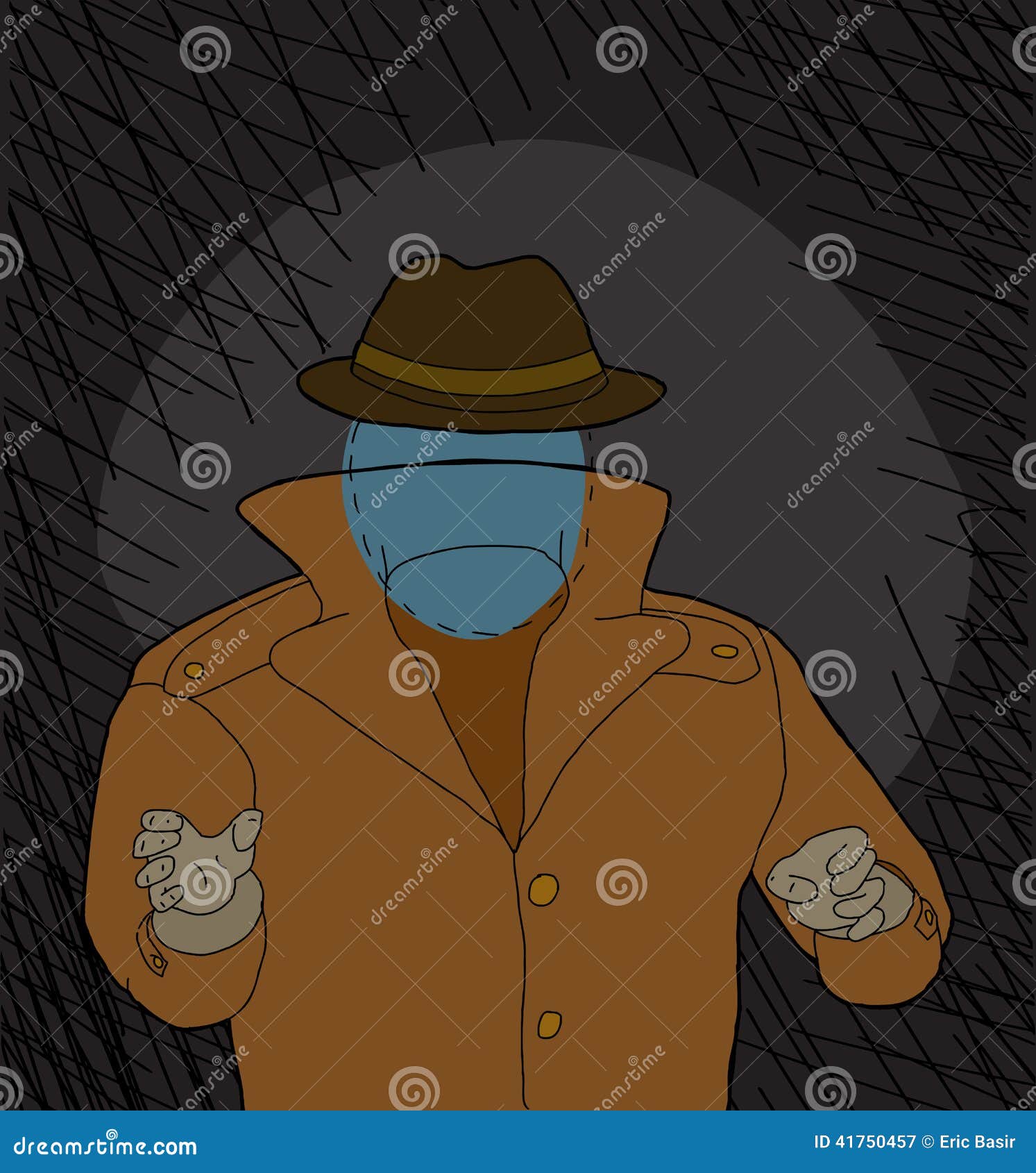 Scary Invisble Man stock vector. Illustration of reaching - 41750457