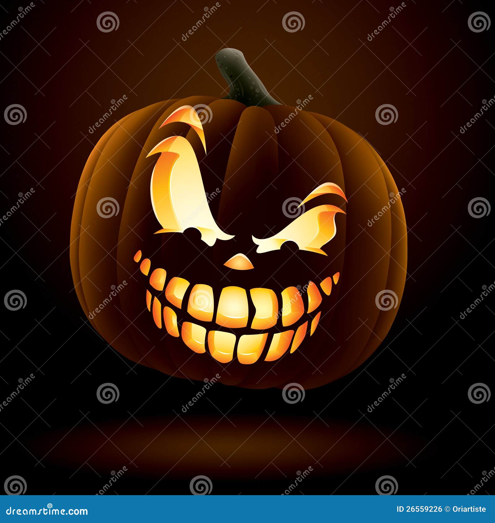 Scary Jack O Lantern Royalty Free Stock Image - Image: 26559226