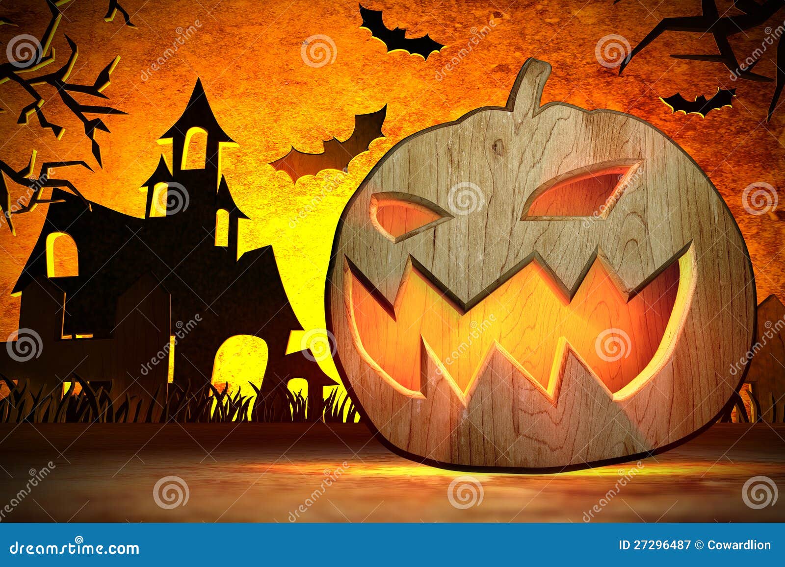 Scary Jack O Lantern stock illustration. Illustration of smile - 27296487
