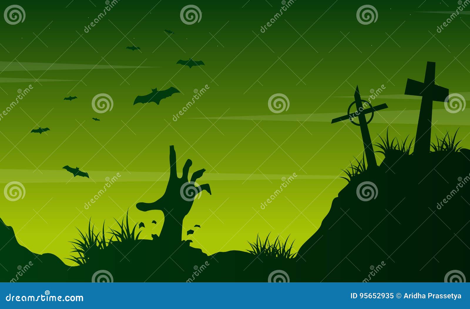 Scary Landscape. Happy Halloween: Pumpkins, Bewitched House And Bats ...