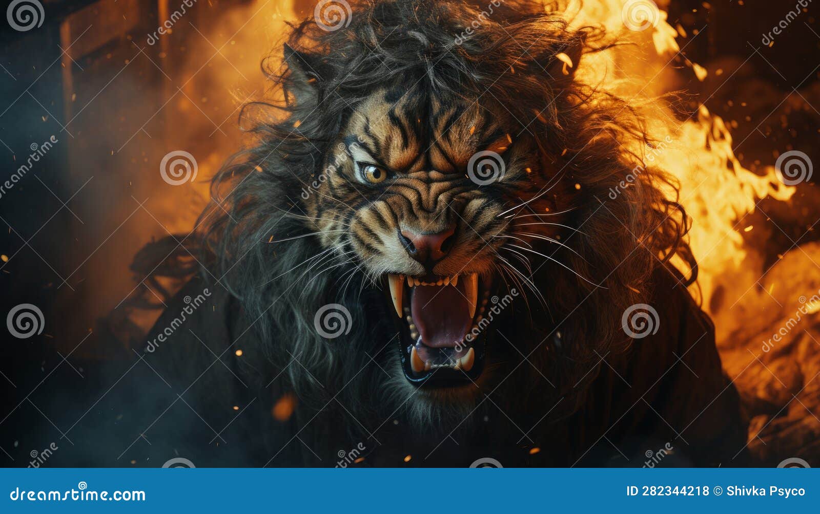 A Scary Roaring Dog Clip Art. Stock Photo | CartoonDealer.com #327681456