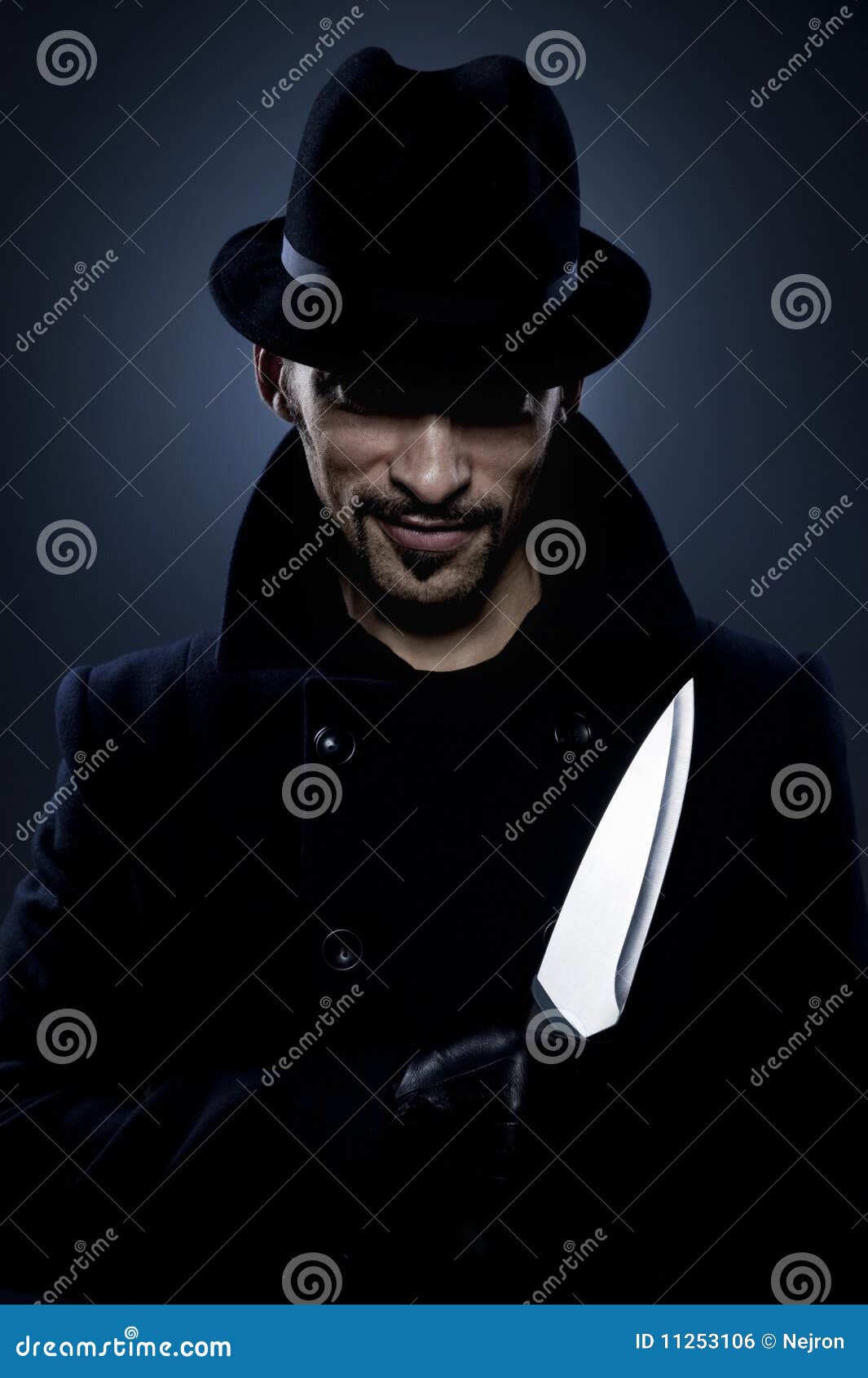 Scary man with a knife stock photo. Image of face, cruel - 11253106