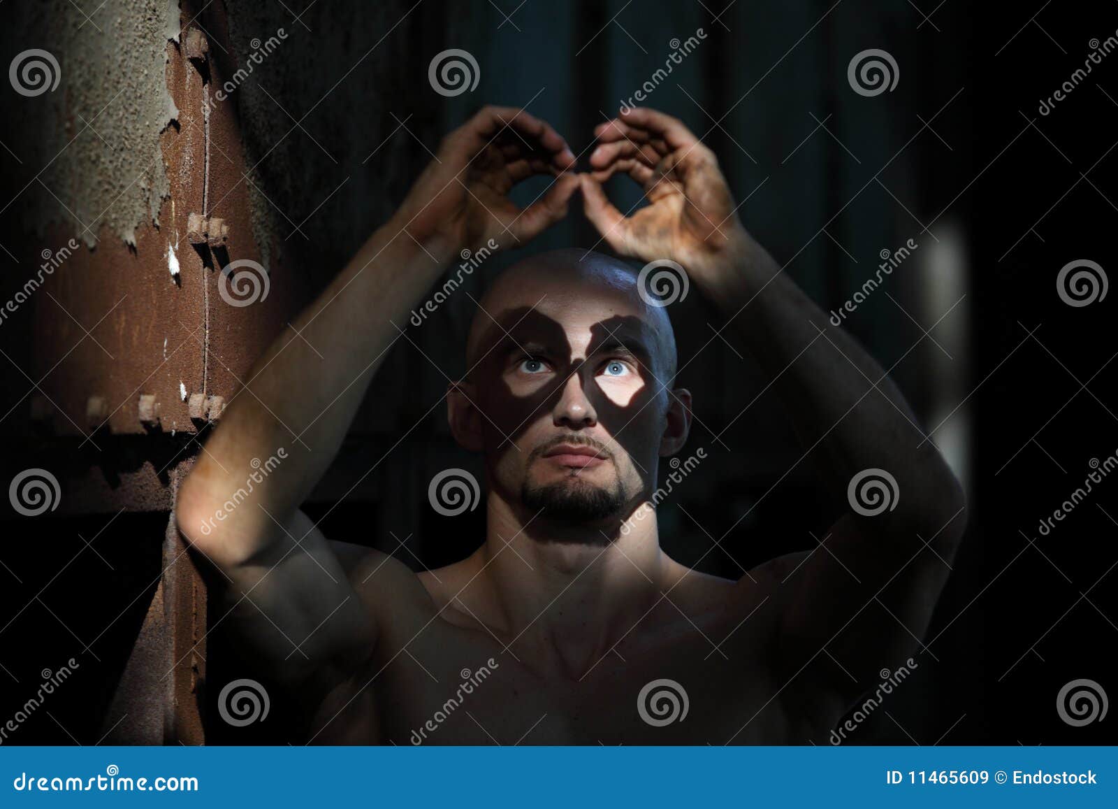 Scary Man with Painted Face Stock Image - Image of closeup, head: 11465609